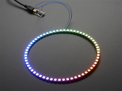 Neopixel 1 4 60 Ring Ws2812 5050 Rgb Led With Integrated Drivers Elmwood Electronics