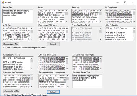 Screen Shot Of Implemented Text Steganography System Download