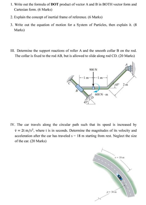 Solved Write Out The Formula Of DOT Product Of Vector A Chegg Com