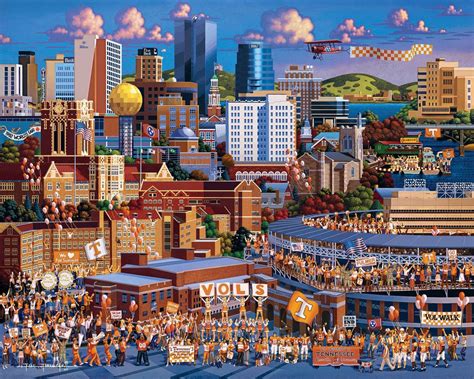 Tennessee Volunteers Wooden Puzzle Dowdle Folk Art Boardwalk Puzzles