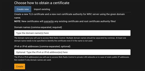 Web Radio Control Documentation