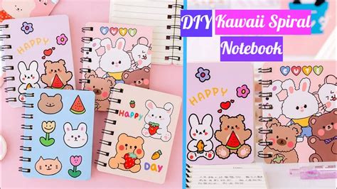 DIY Kawaii Notebook DIY Kawaii Spiral Dairy How To Make Kawaii Notebook Babe Supplies