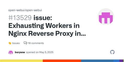 Issue Exhausting Workers In Nginx Reverse Proxy In 066 · Open Webui Open Webui · Discussion