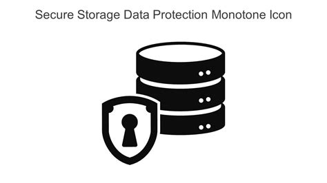 secure storage data protection monotone icon in powerpoint pptx png and