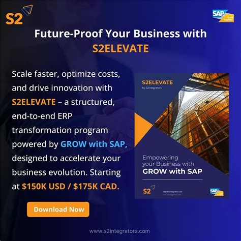 Erptransformation Growwithsap S2elevate Clouderp Businessefficiency S2integrators