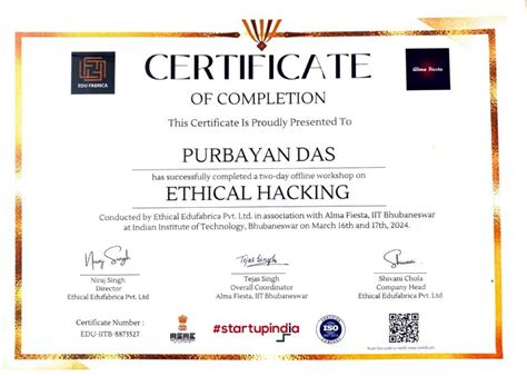 Cybersecurity Ethicalhacking Iitbhubaneswar Continuouslearning Purbayan Das