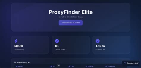 Proxy Finder Elite Checker Python Flask Şık Ui Boostrap Tasarım