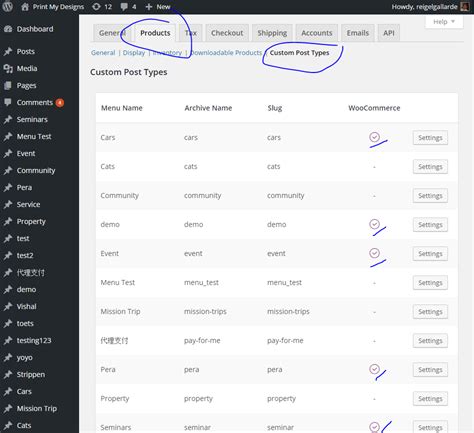 Woocommerce Custom Post Type Manager Reigel Gallarde