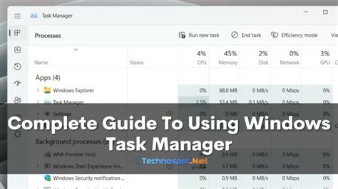 How To Use Windows 11 Task Manager Complete Guide