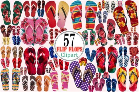 Summer Flip Flops Clipartsummer Clipart Graphic By Colourful · Creative Fabrica