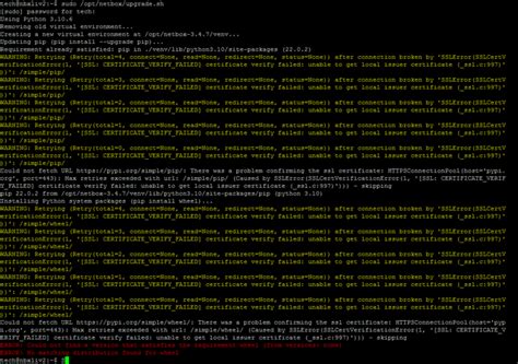 certificate issue upgrading or installing r netbox