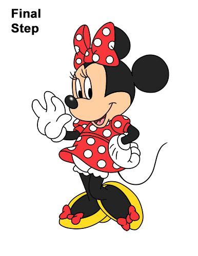 How To Draw Minnie Mouse Full Body Artofit