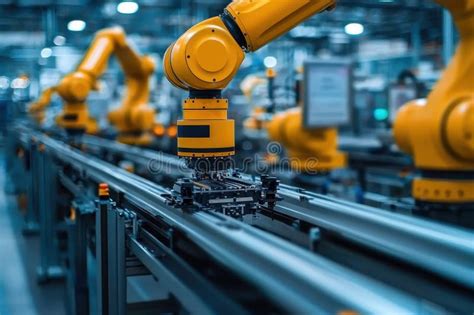 Innovative Automated Robotics In Industrial Manufacturing Insights On Assembly Processes Stock