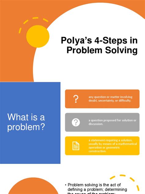 Polyas 4 Steps In Problem Solving Pdf Mathematics Science
