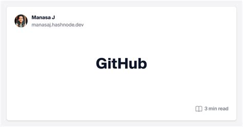 Manasa J On Linkedin Github