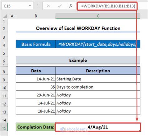 How To Use Workday Function In Excel 7 Suitable Examples