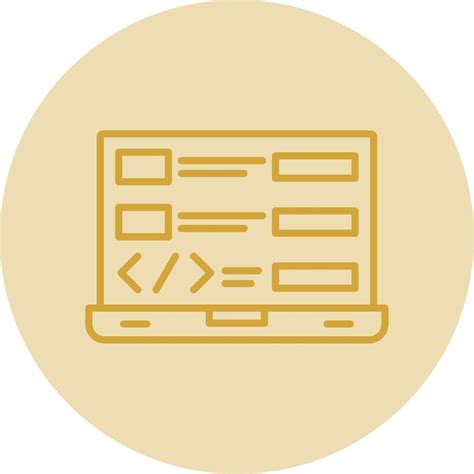 Coding Line Yellow Circle Icon 44070285 Vector Art At Vecteezy