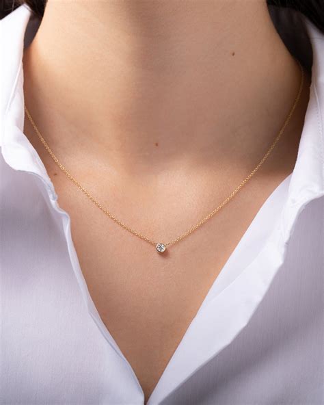 Single Diamond Necklace