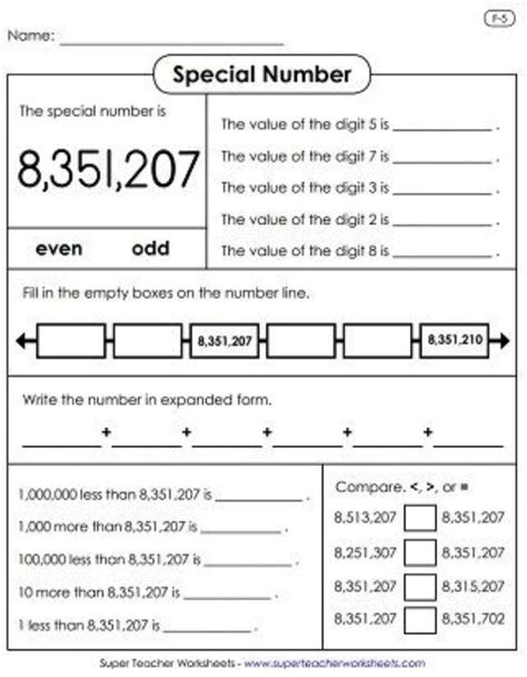 Number System Worksheet Grade In Place Value Worksheets Teaching Place Values Grade