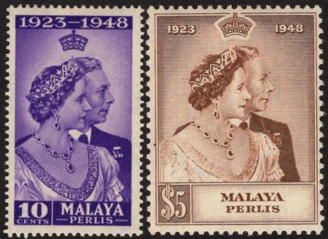 Perlis 1948 Royal Silver Wedding Set Sg 1 2 Mounted Mint Imperium