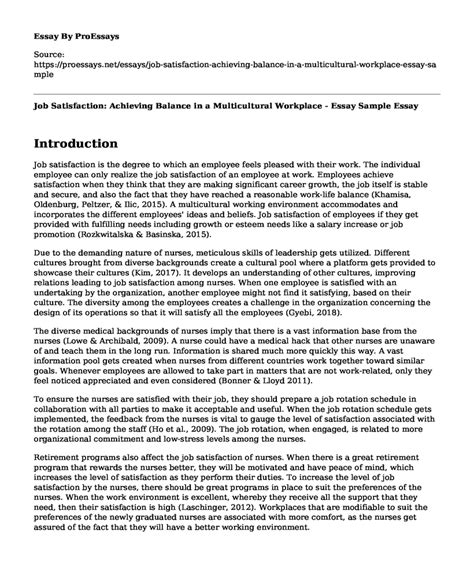 📌 Job Satisfaction Achieving Balance In A Multicultural Workplace