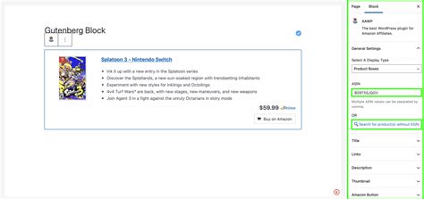 Gutenberg Block Aawp Amazon Wordpress Plugin