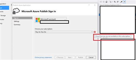 Azure Cloud Service Deployment Issue With Pay As You Go Subscription
