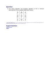 Bartleby Pdf Question Transcribed Image Text Use Prim S Algorithm And Kruskal S