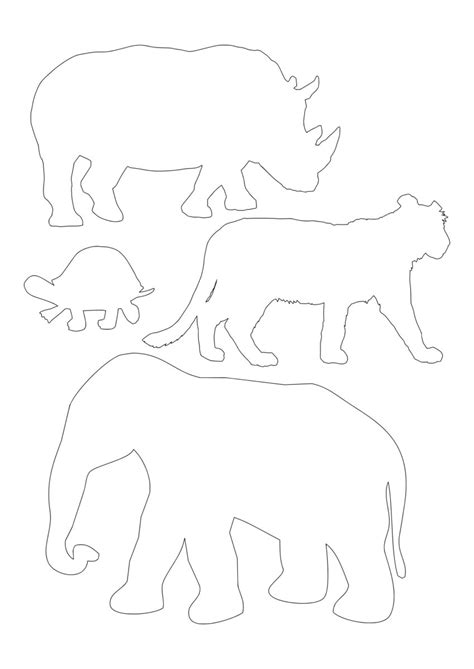 Трафареты зверей 83 фото