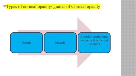 Corneal Opacity Pptx Corneal Opacity Types Grades Clinical Features