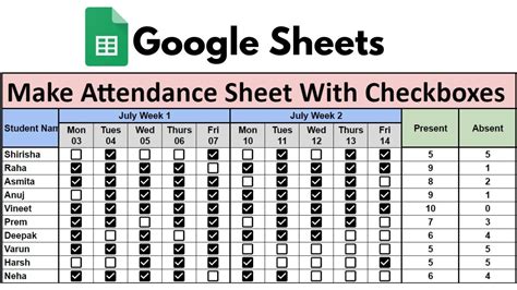 How To Make Attendance Sheet With Checkboxes Attendance Checkbox In Google Sheets Artofit