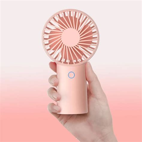 Jisulife Fa20 Rechargeable Mini Handheld Fan 2000mah Battery Pink Color