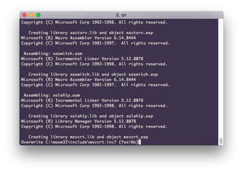 Using MASM On Mac Or Linux Via Wine
