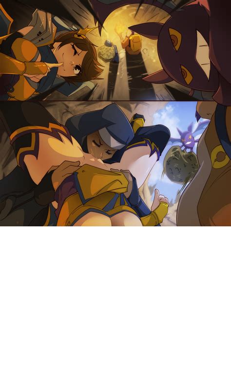 Rule 34 2koma Armor Armpits Backpack Black Thighhighs Blowjob Blue