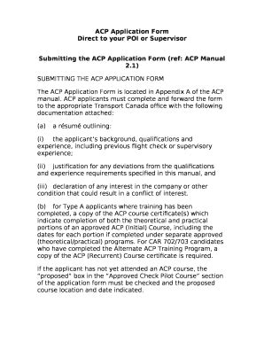 Acp Printable Application Doc Template PdfFiller