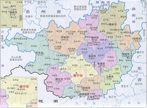 广西行政区划简图 行政简图地图库
