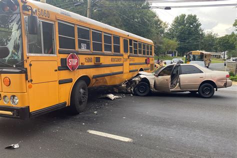 Crash Involving School Bus Sends 3 Adults To Hospital In Montgomery Co Wtop News