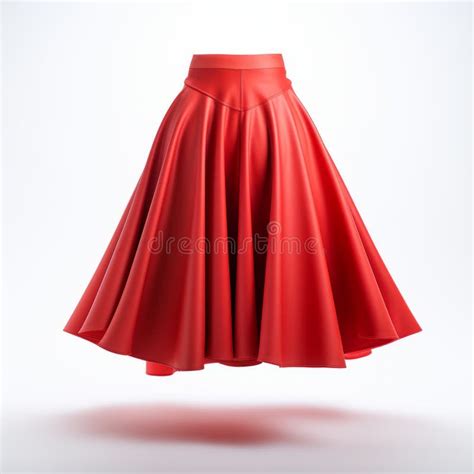 Falda De Cuero Rojo Vibrante Modelo 3d De Estilo Victoriano Futurista Stock De Ilustración