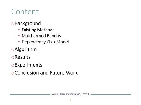 Personalized List Recommendation Based On Multi Armed Bandit Algorithms Ppt