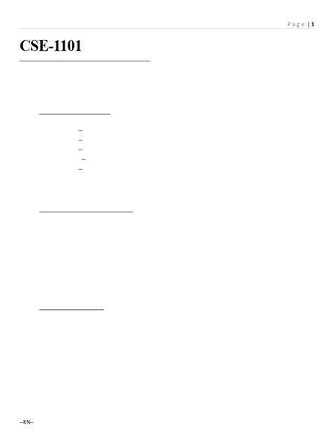 Cse 1101 Common Definitions From Previous Exam Pdf Pointer