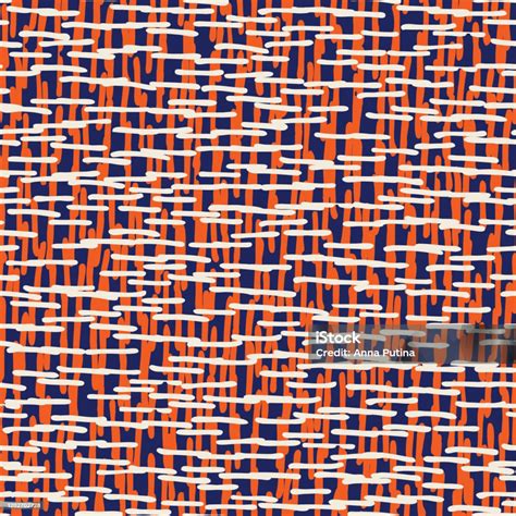 Abstract Handdrawn Textile Weave Texture Cross Hatch Vector Seamless