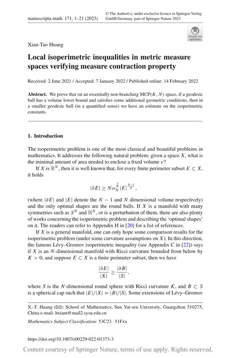 Local Isoperimetric Inequalities In Metric Measure Spaces Verifying Measure Contraction Property