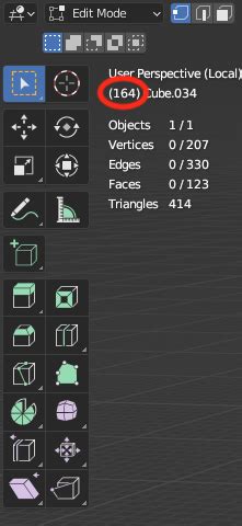 Number Counting Up By Object Name In Statistics And 2 Columns Of Tools Basics Interface