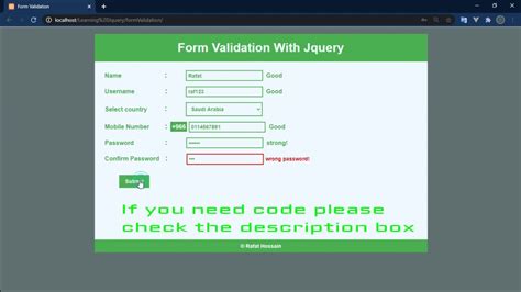 Form Validation With Jquery YouTube