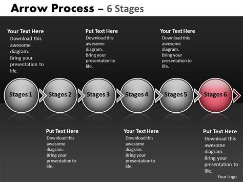 Arrow Process Stages PowerPoint Slide Templates Download PPT Background Template