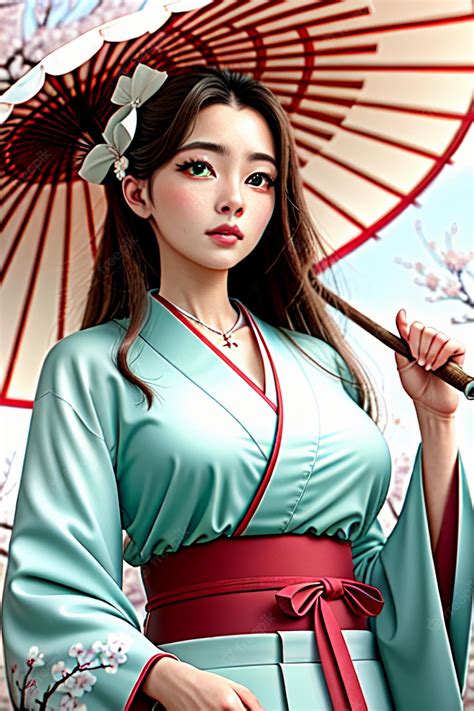 Premium Ai Image Anime Girl Characters Cute Kawaii Illustrations