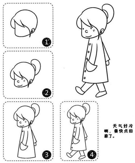 简笔画侧面人的身体 简笔画图片大全 普车都