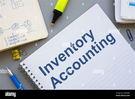 Document About Inventory Accounting And Marks In The Notepad Stock