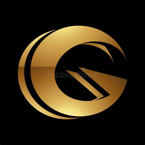 Golden Letter G Symbol On Black Background Icon 4 Stock Vector Illustration Of Modern