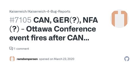 Can Ger Nfa Ottawa Conference Event Fires After Can Defeated · Issue 7105